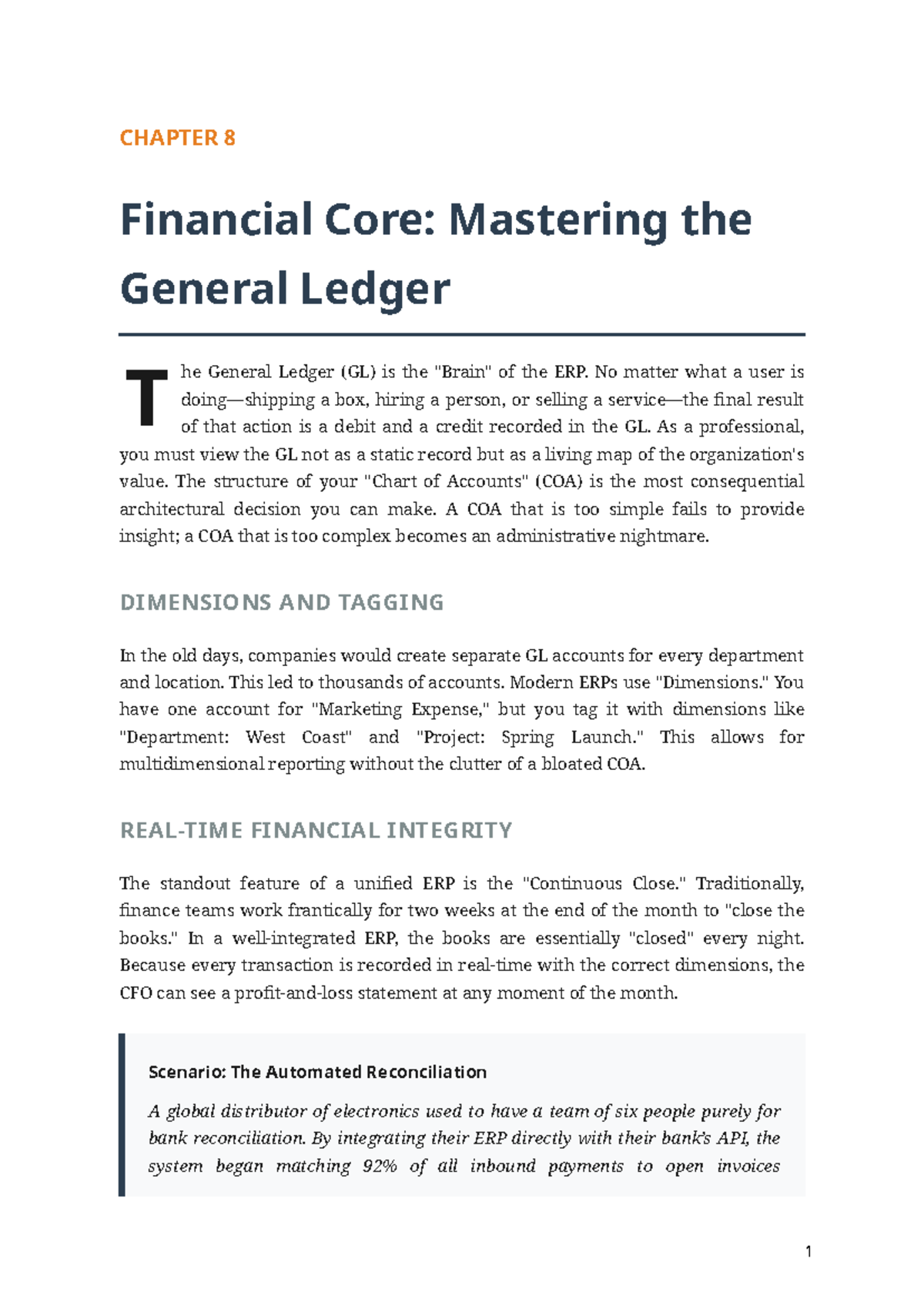 CHAPTER 08 Financial Core: Understanding the General Ledger - Studocu