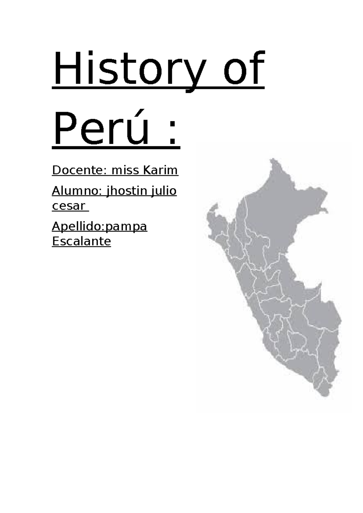 Historia del Perú: Organización Política y Social del Virreinato - Studocu