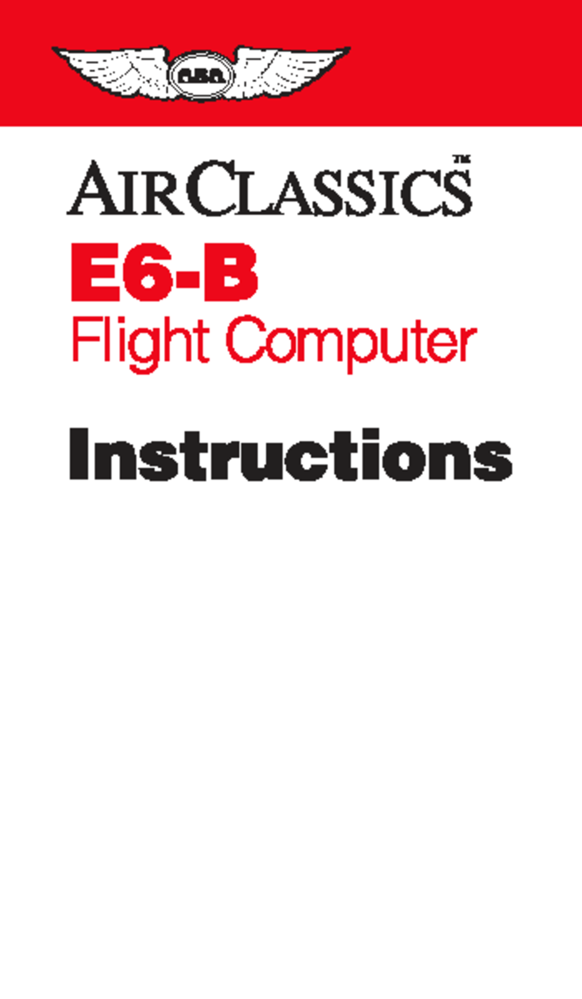 ASA E6B Flight Computer Manual: Instructions & Calculations - Studocu