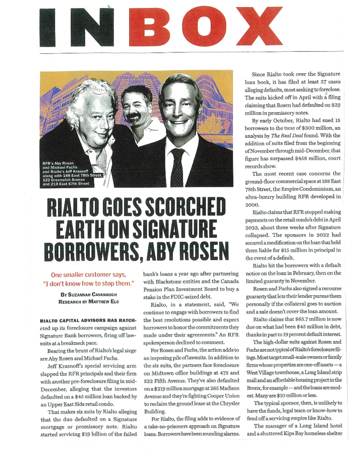 Rialto's Scorched Earth Foreclosure Strategy on Signature Bank Loans ...