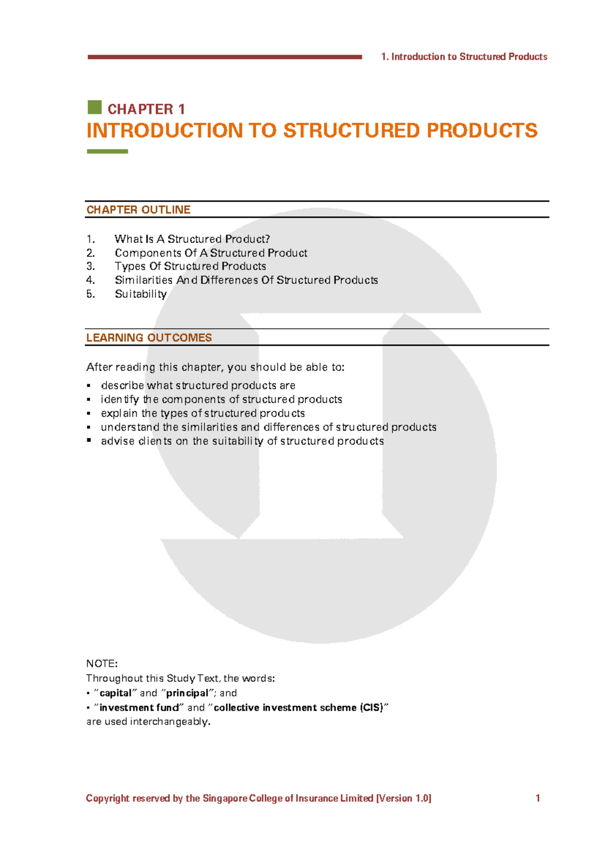 Structured Products Overview: Chapter 1 - Introduction (M9A) - Studocu