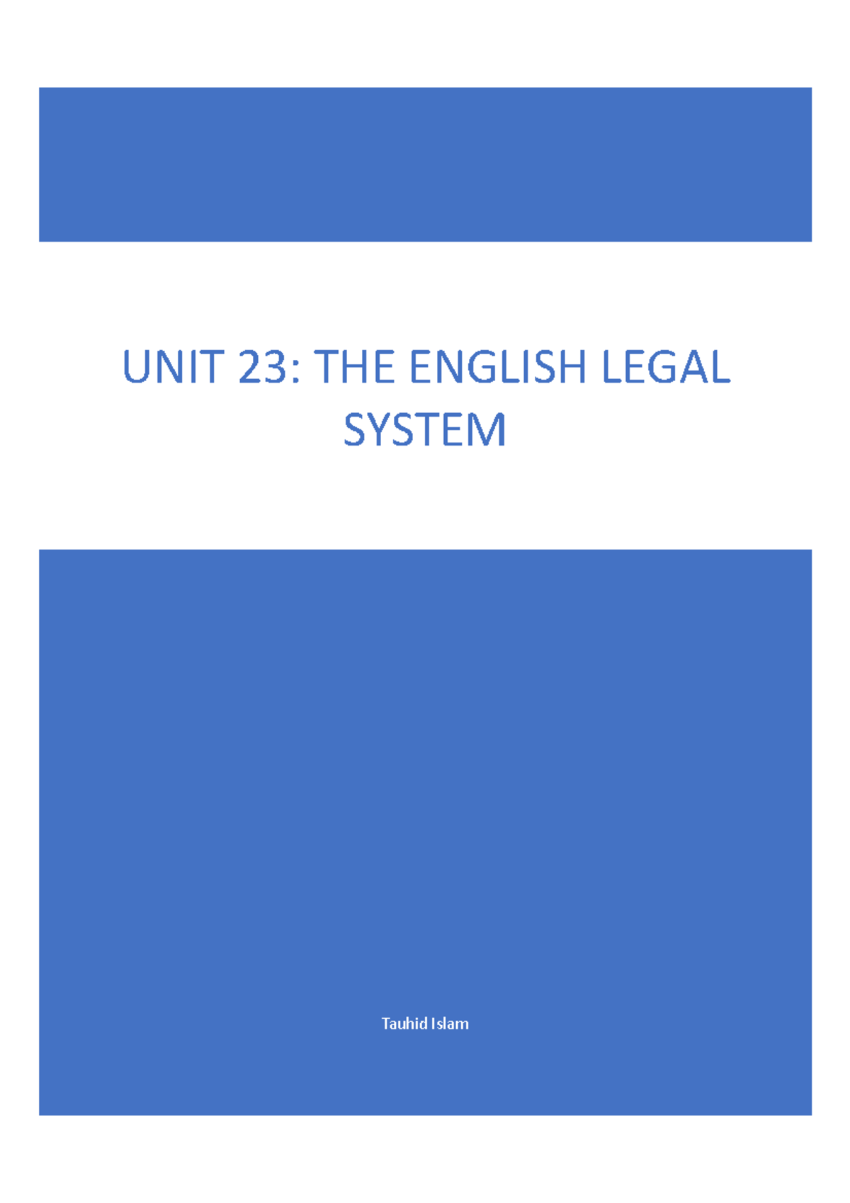 Unit 23 assignment 2 - merit level - Tauhid Islam UNIT 23: THE ENGLISH ...