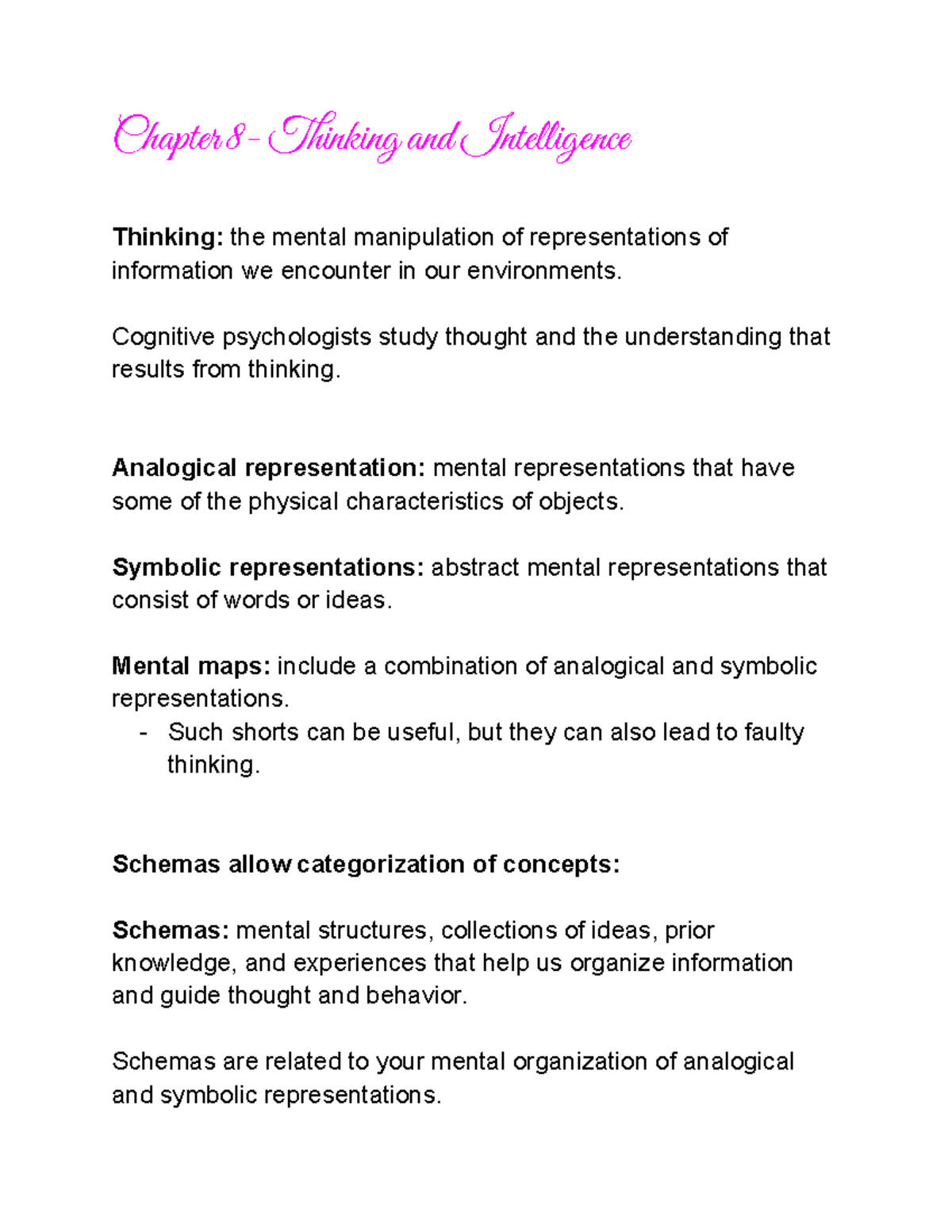 Chapter Thinking and Intelligence: Concepts, Heuristics, and Decision ...
