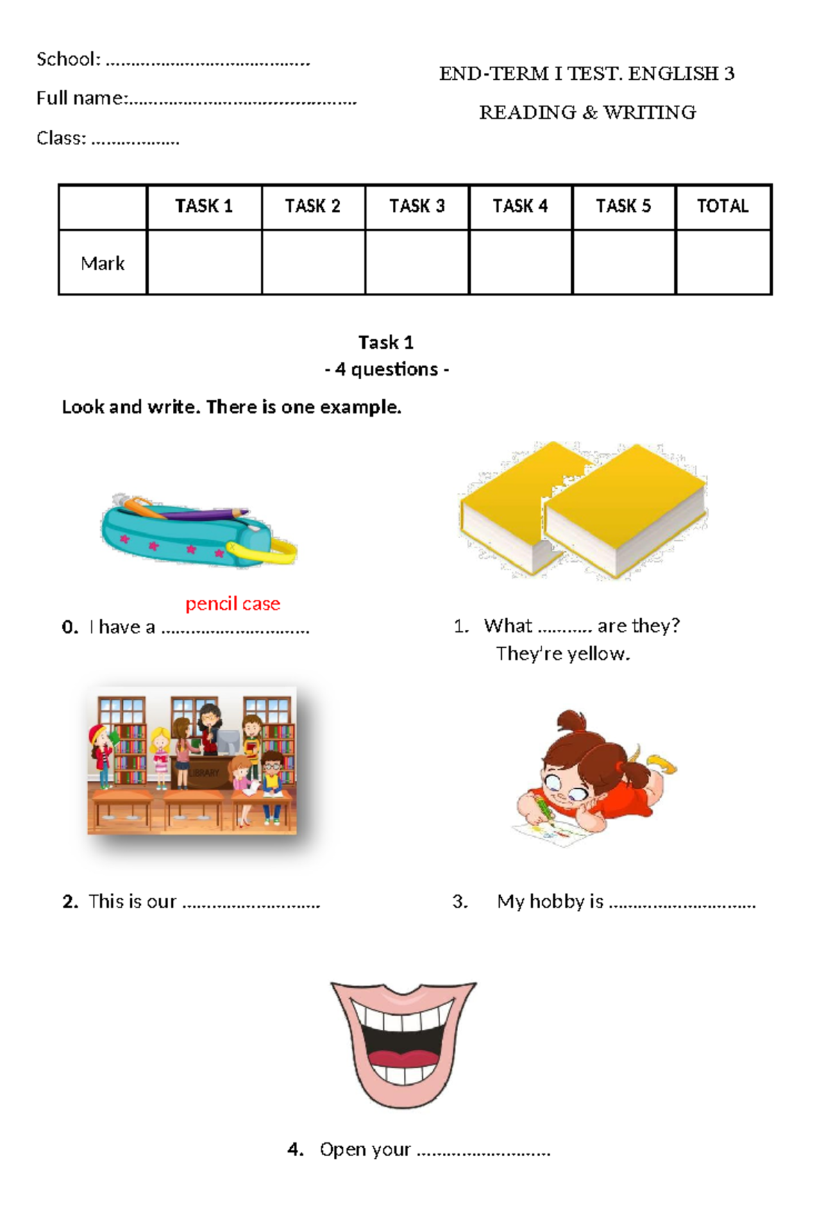 English 3: Full Reading & Writing Tasks Overview - Studocu