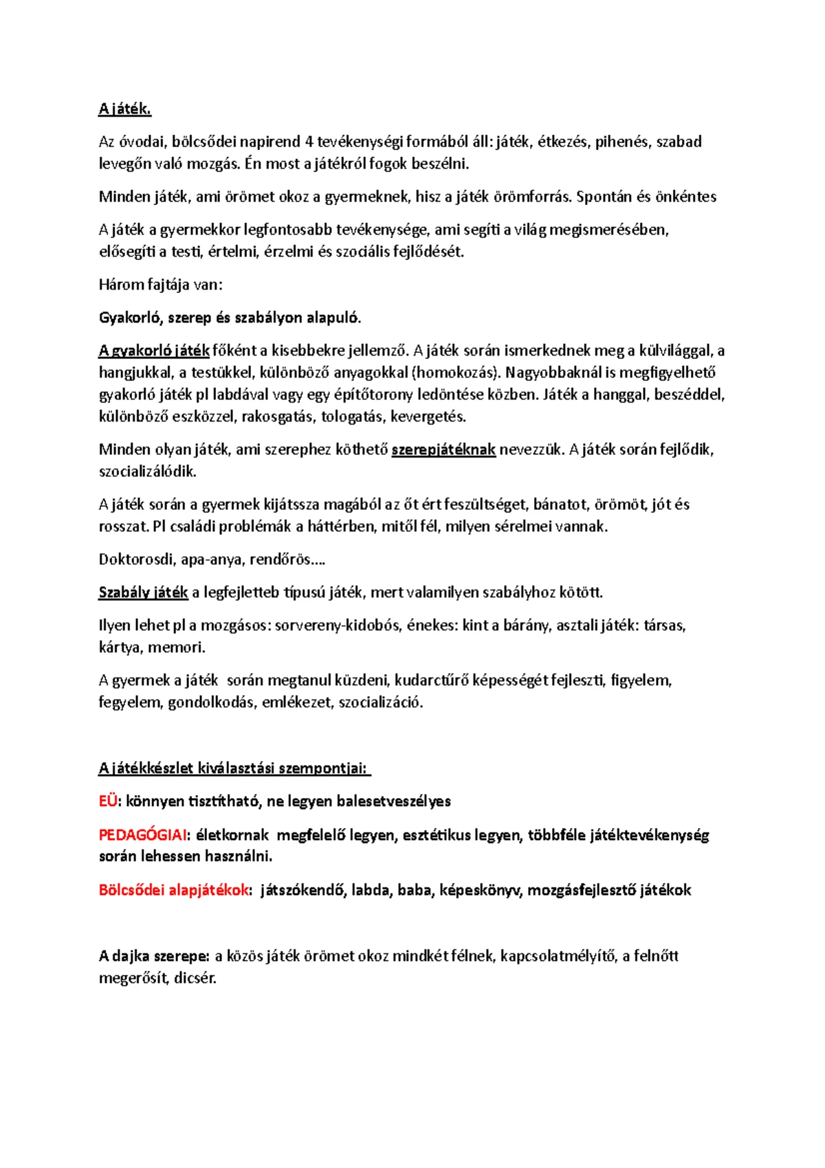 1-es tétel - oooo - 1 .A dajka munkaterületei. Mutassa be a dajka ...