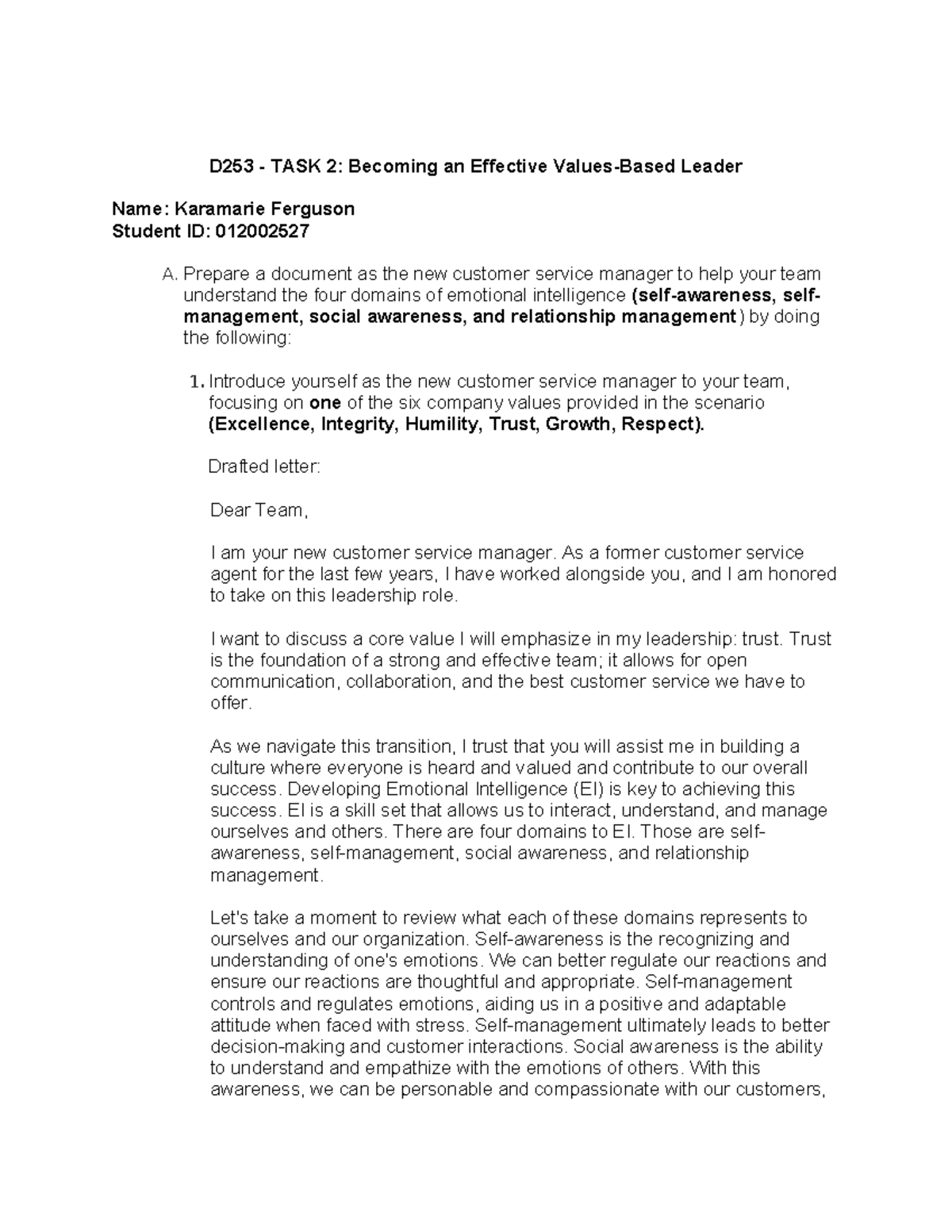 Karamarie Ferguson D253 v4 - RSM3 Task 2 - D253 - TASK 2: Becoming an ...