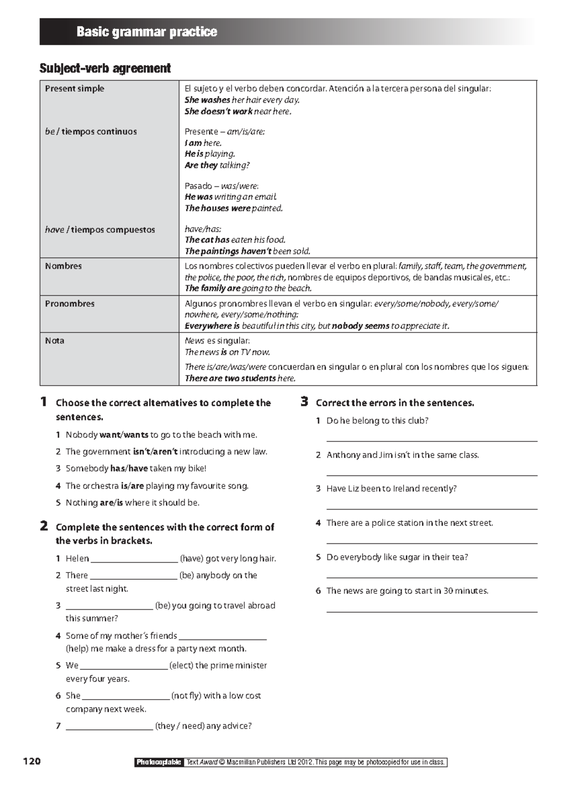 ENG 101: Subject-Verb Agreement Practice and Exercises Guide - Studocu