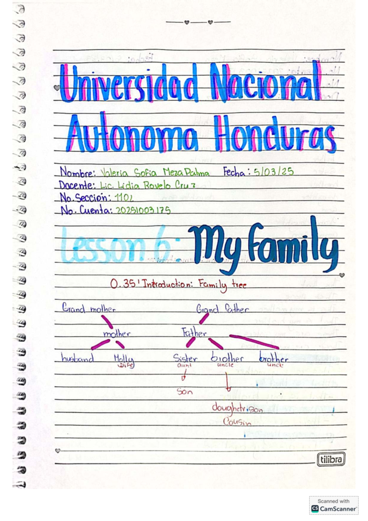 U2T2a23 - Lesson 6: My Family and Vocabulary Notes - Studocu