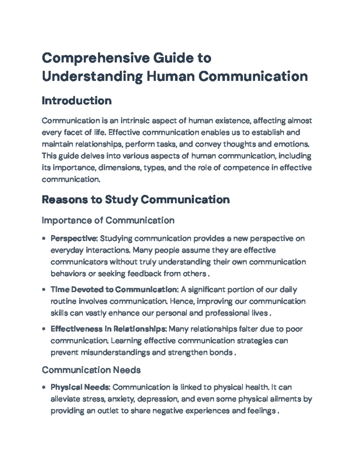 Comprehensive Guide to Human Communication: Dimensions and Types ...