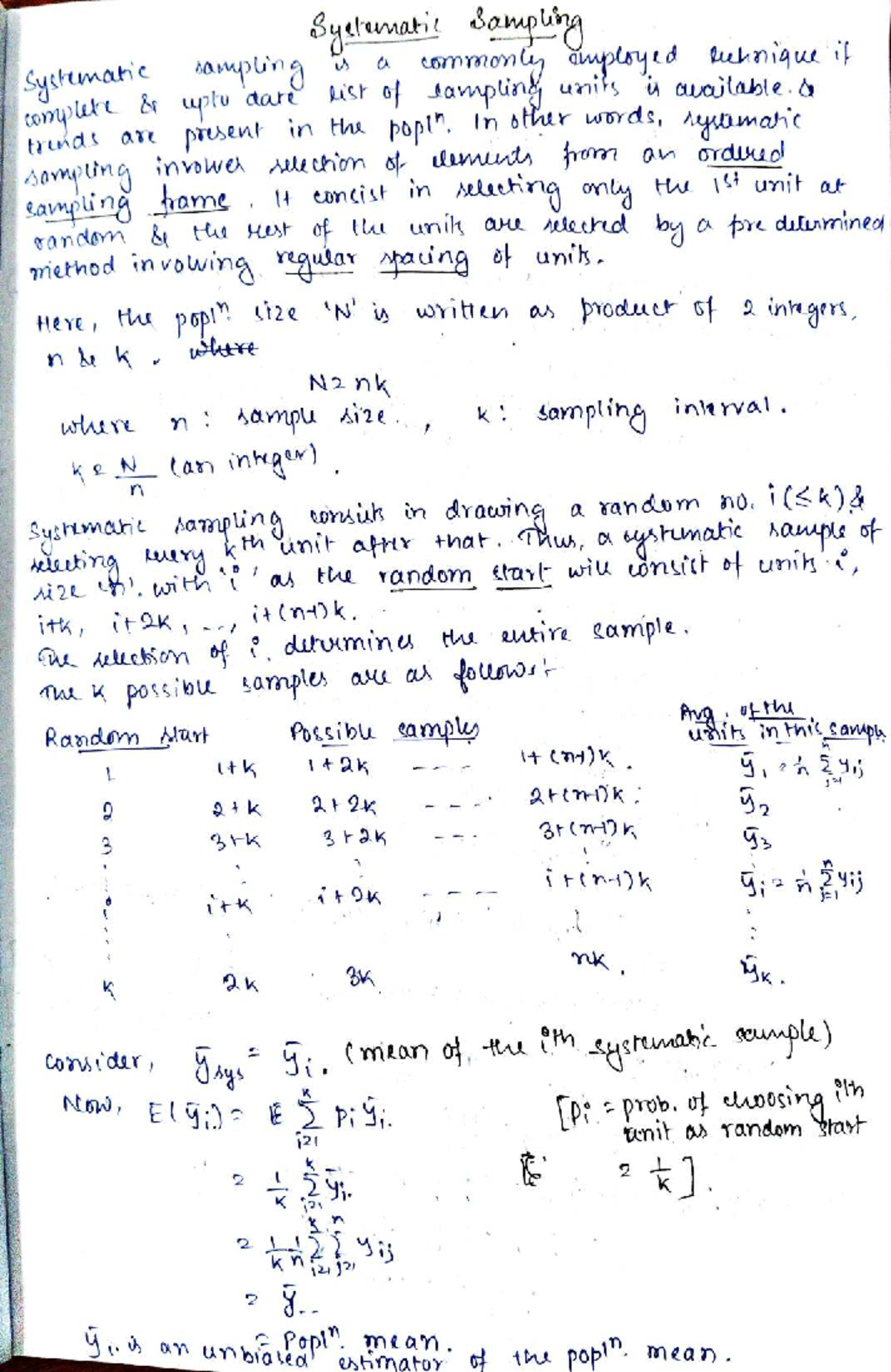 Systematic Random Sampling Analysis and Techniques - Studocu