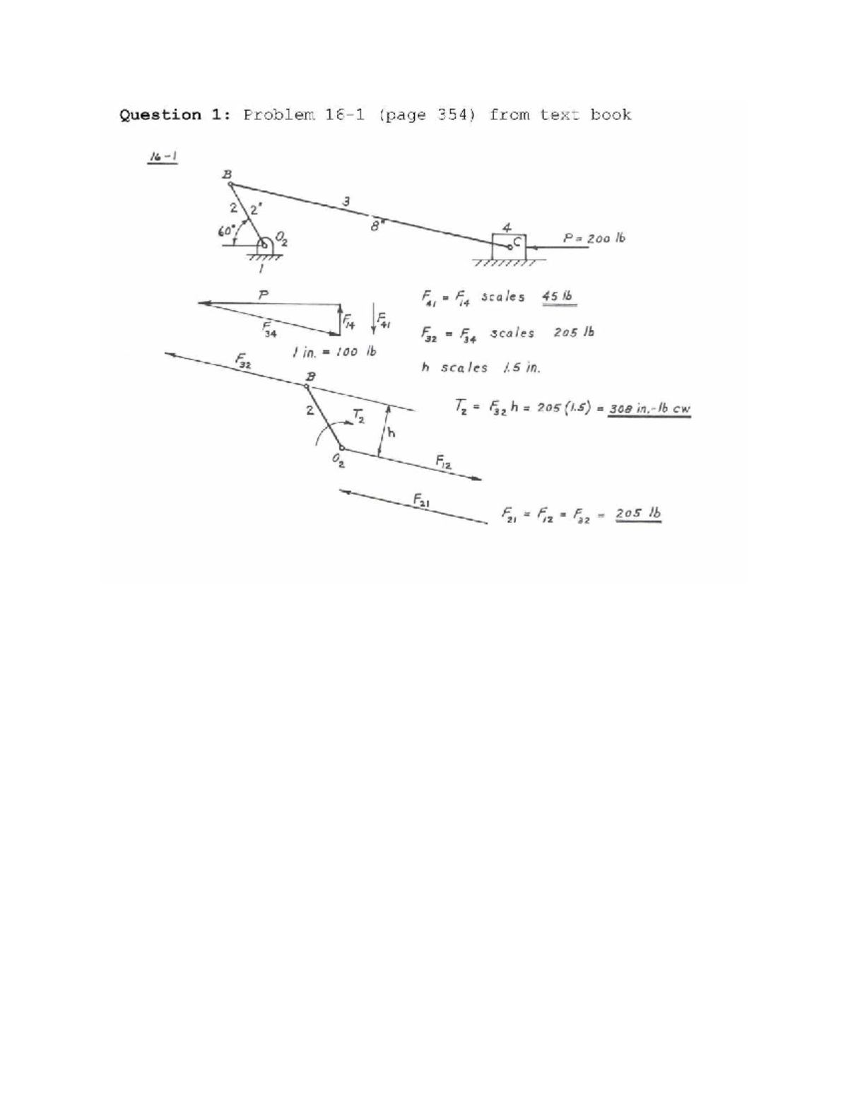 Static Force Analysis Problems and Solutions (Course Code: B 3 2 60 ...