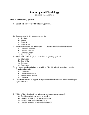Botany B Test - Science Olympiad - Science Olympiad Botany B Test JSO ...