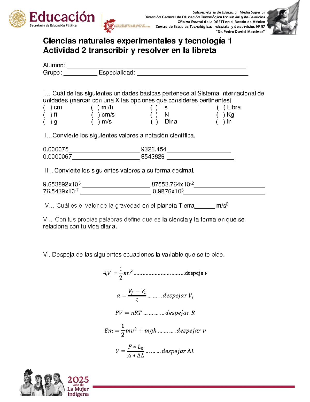 Actividad 2 - Repaso de Ciencias Naturales y Tecnología 1 - Studocu