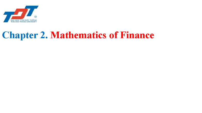 Chapter 2 (Part 1) - Mathematics of Finance: Simple & Compound Interest ...