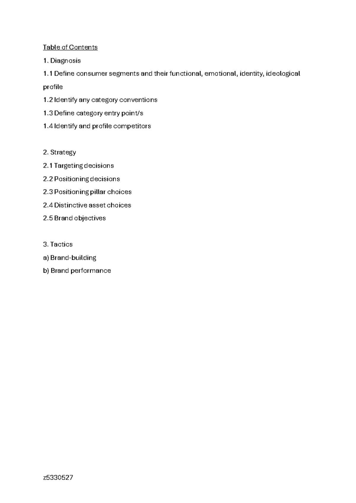 UNDA Brand Strategy: Final Assignment Overview and Insights - Studocu
