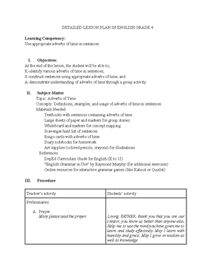 Creative Non Fiction lesson plan - Lesson Plan in Creative Nonfiction ...