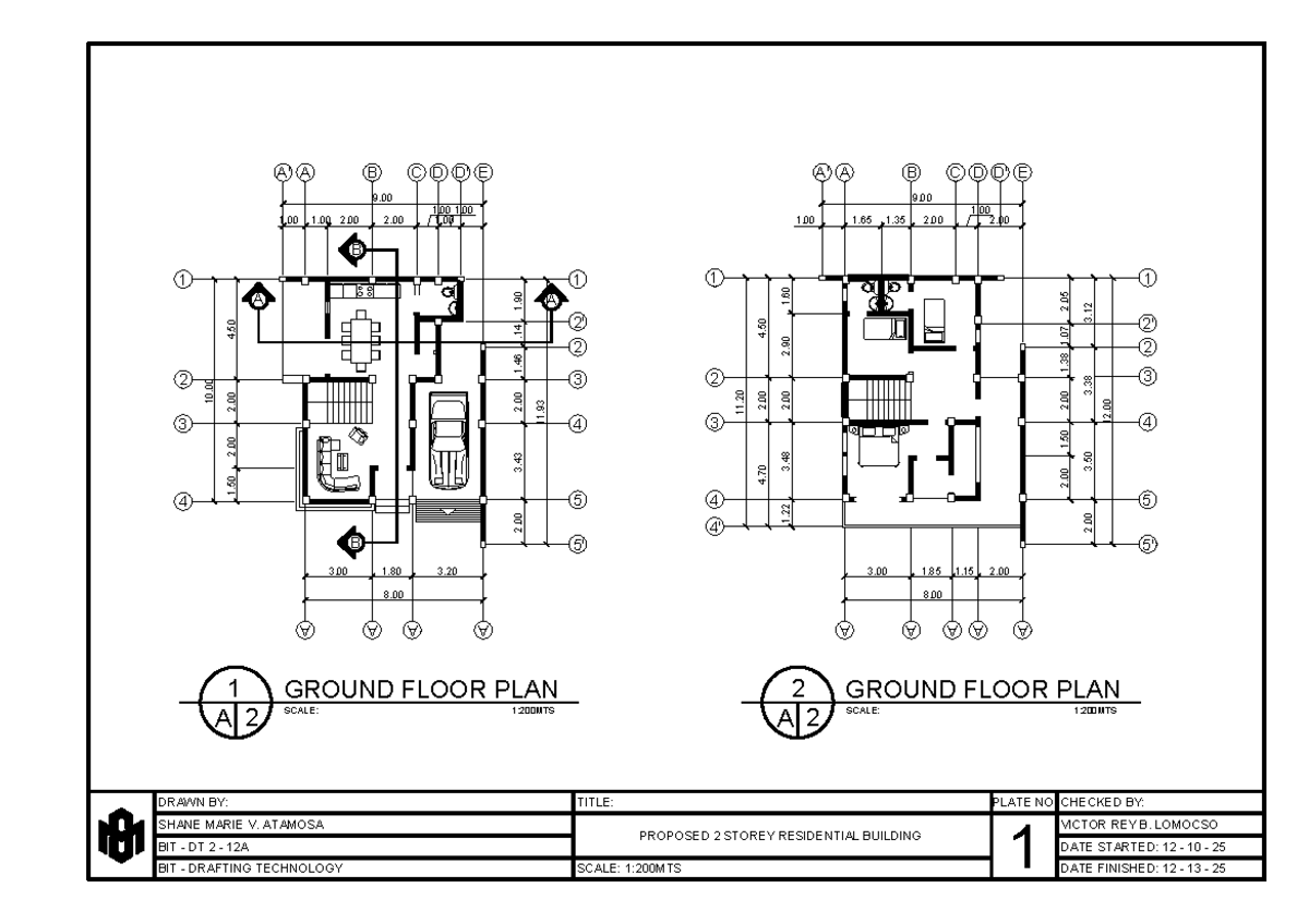 BIT - DT 2 - 12A Ground Floor Plan for Proposed Building - Studocu