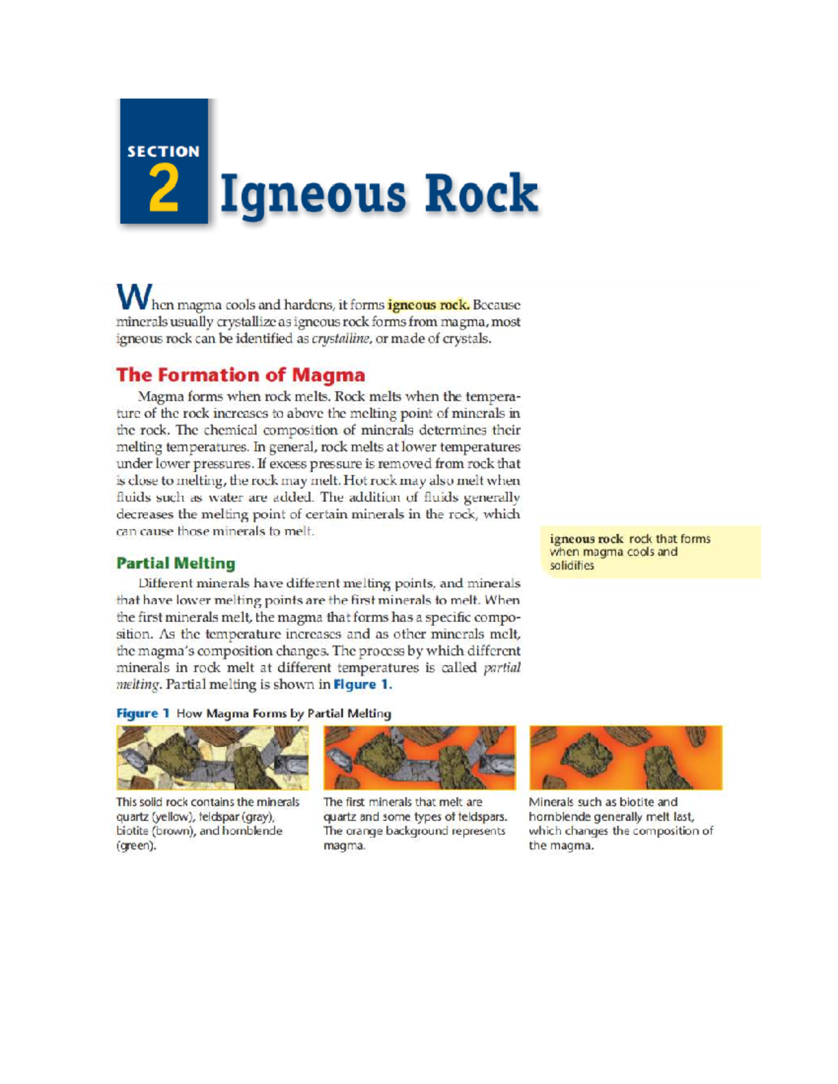 Lesson 6: Igneous and Sedimentary Rock Formation Notes - Studocu