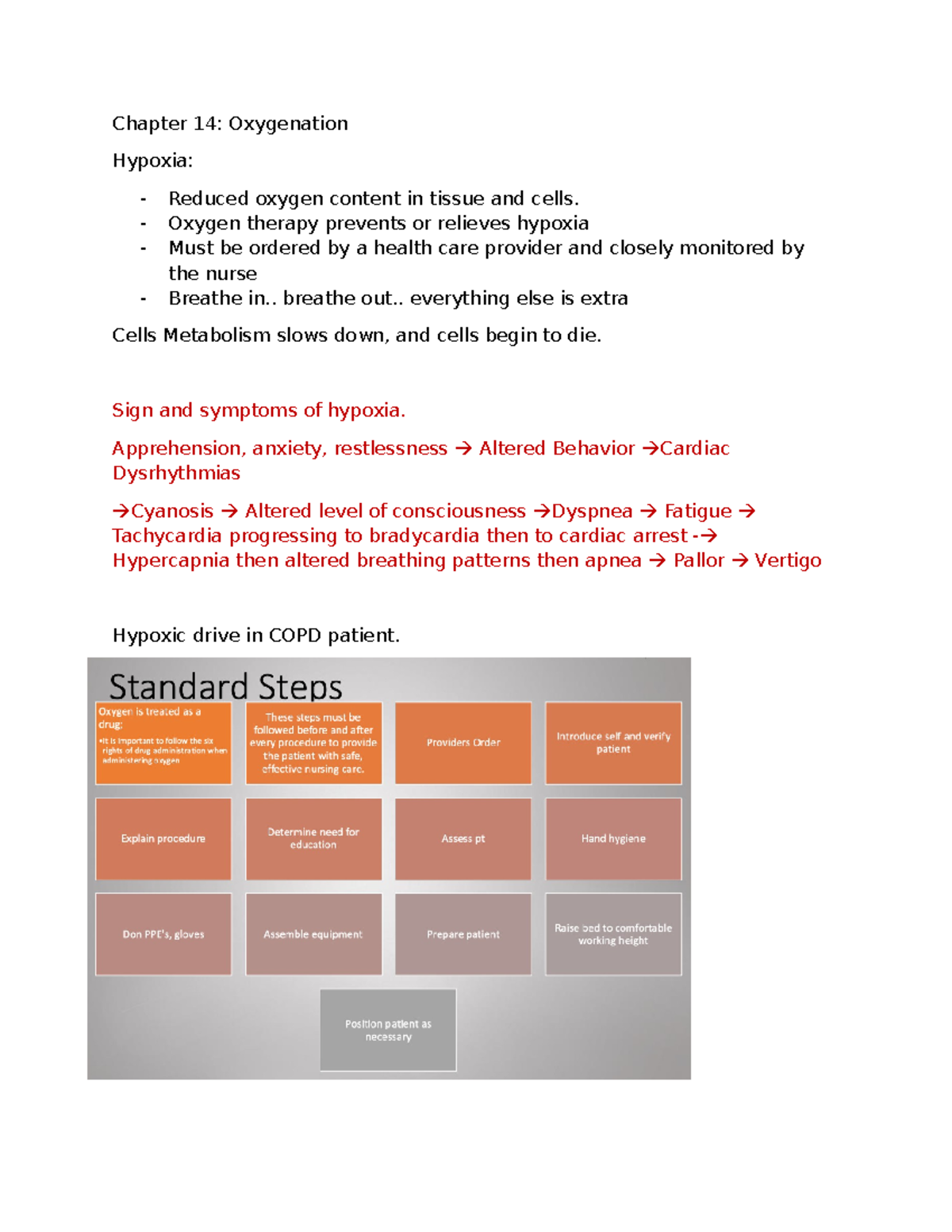 Chapter 14: Oxygenation and Hypoxia Management Strategies - Studocu