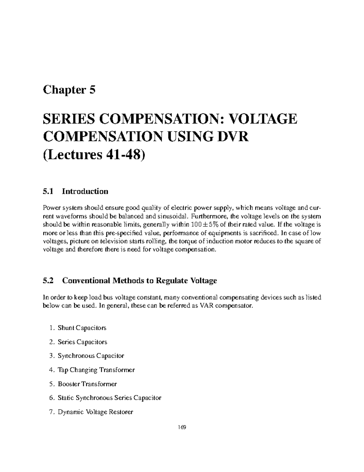 Chapter 5: Dynamic Voltage Restorer (DVR) in Power Systems - Studocu