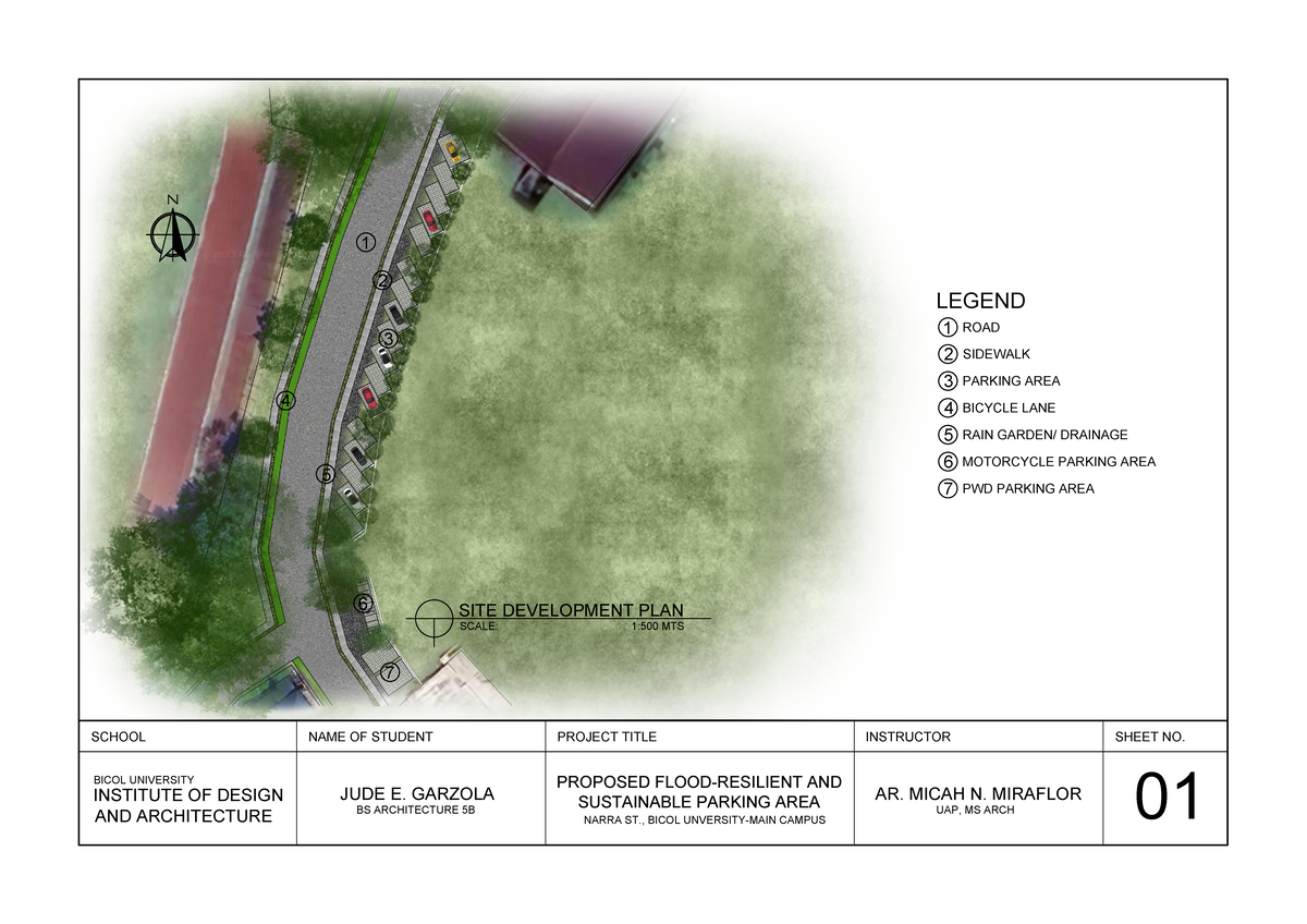 BS ARCHITECTURE 5B: SITE DEV PLAN for Sustainable Parking Area - Studocu