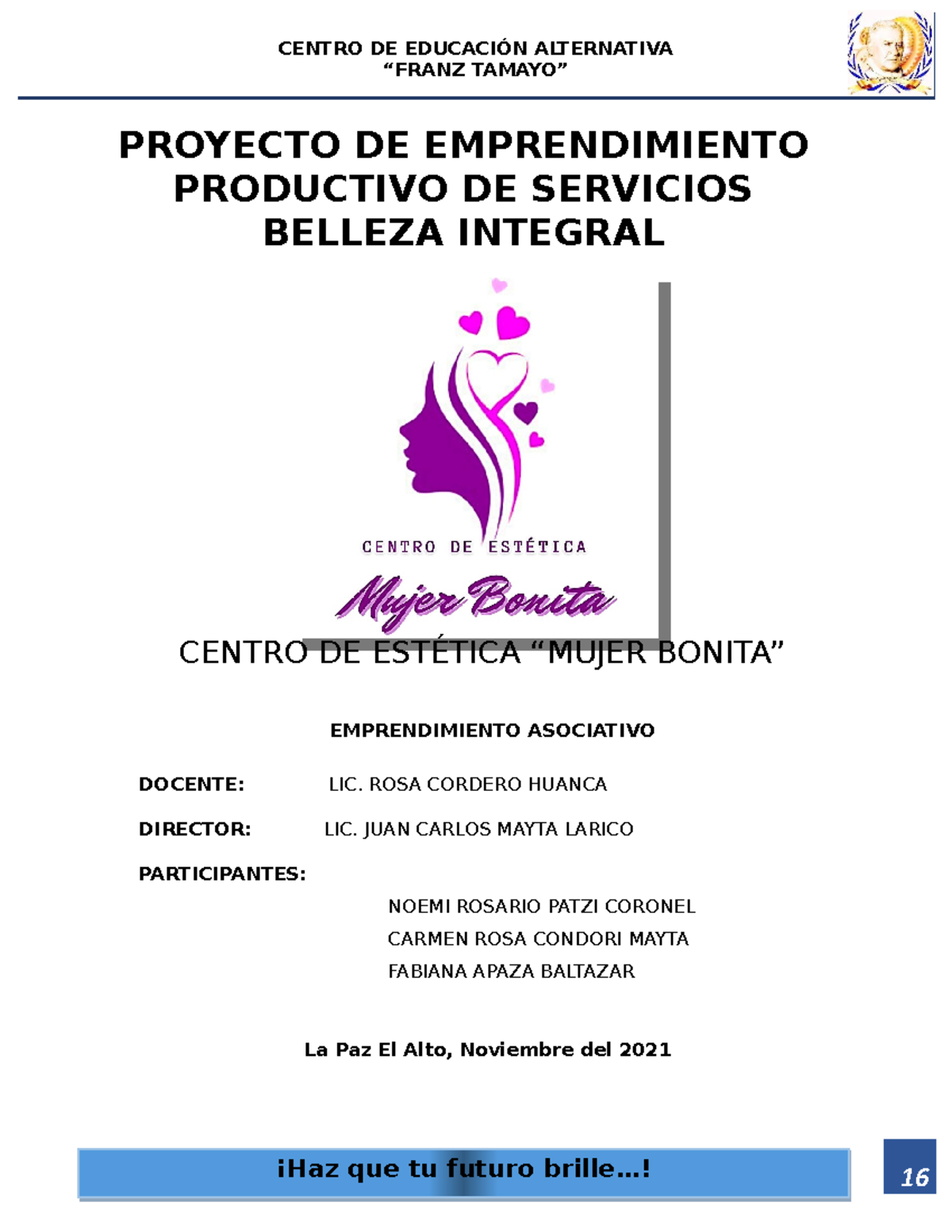 Proyecto Completo de Servicios Estéticos - Salon Mujer Bonita 2021 ...