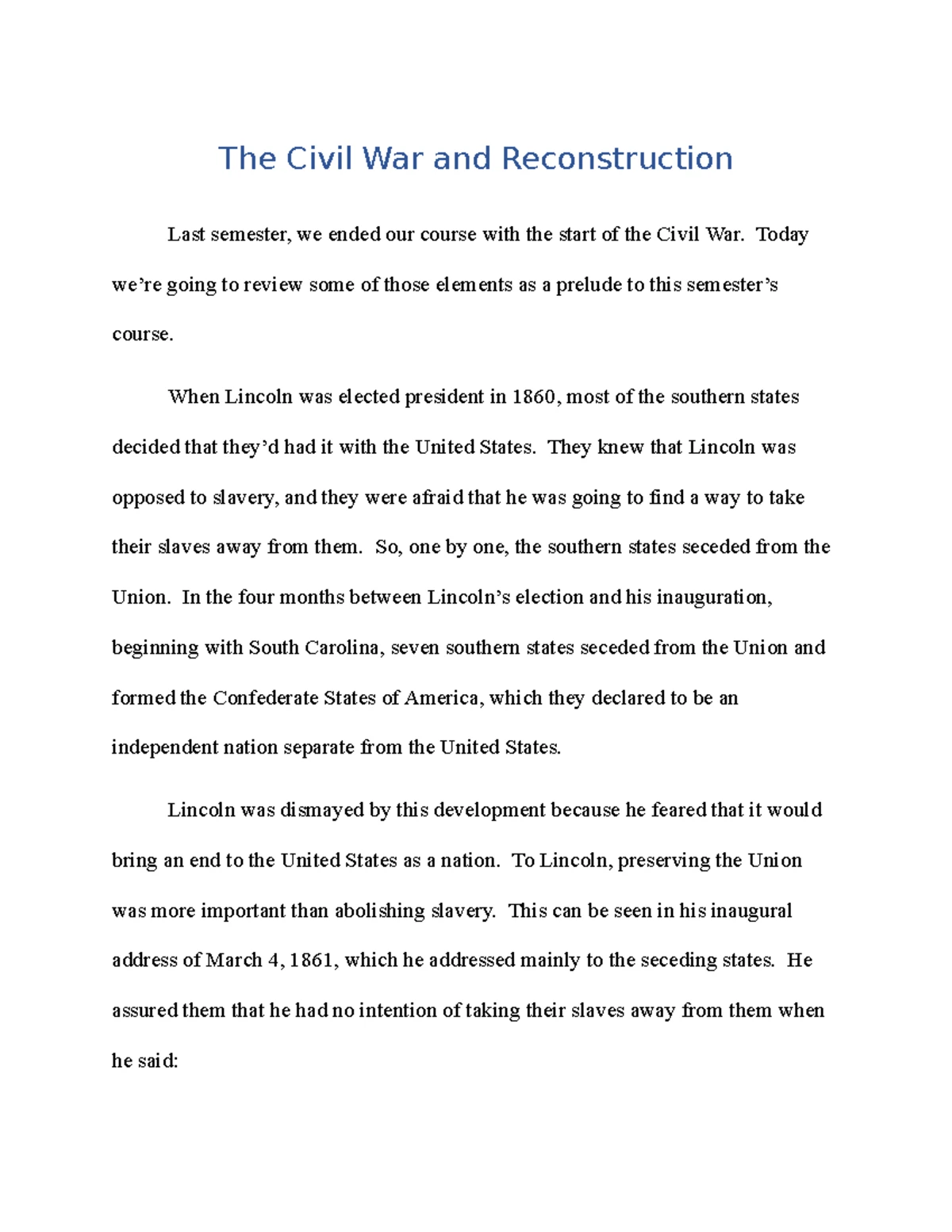 American Yawp Notes-Chapter 15 - The American Yawp-Chapter 15 I ...