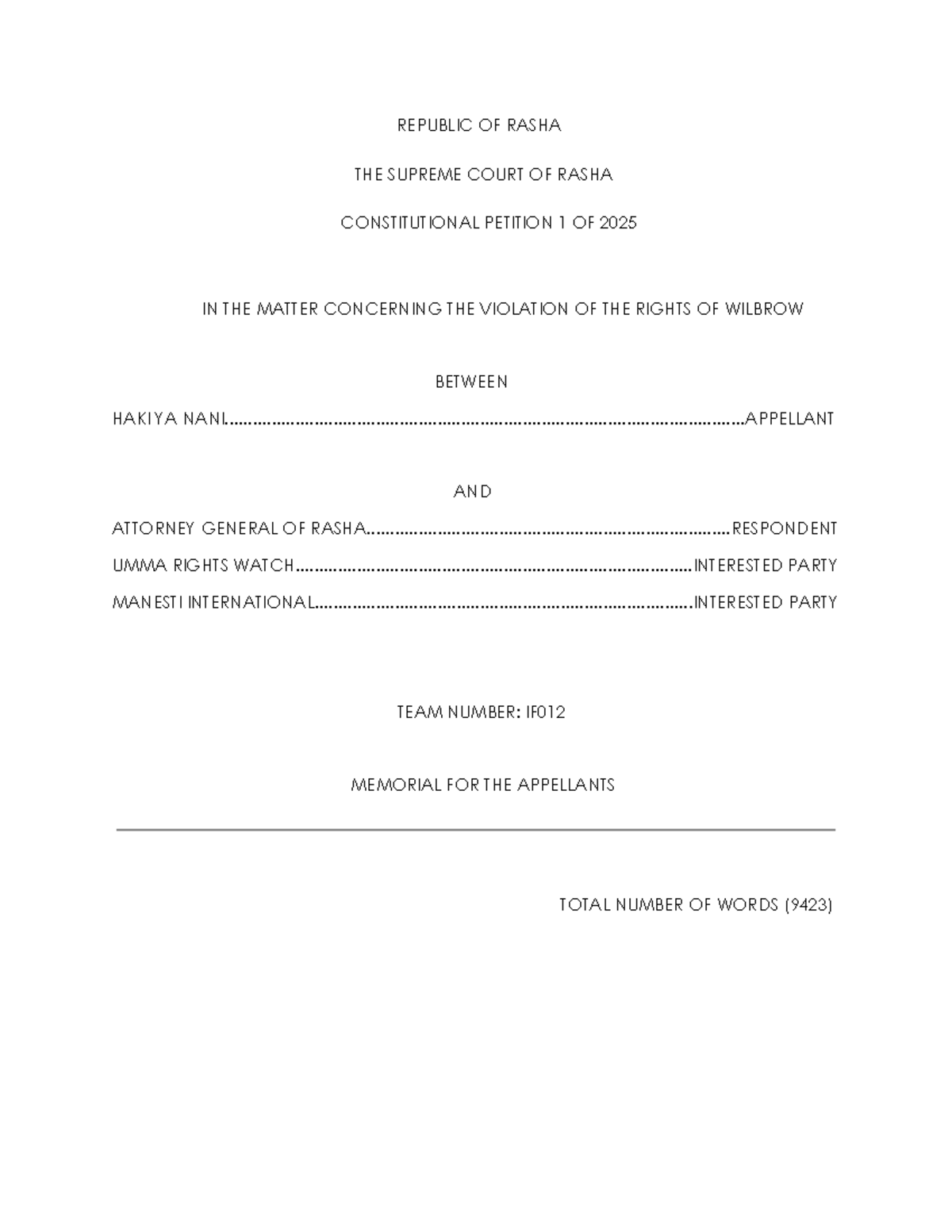 Constitutional Petition 1 of 2025: Wilbrow vs. Attorney General of ...