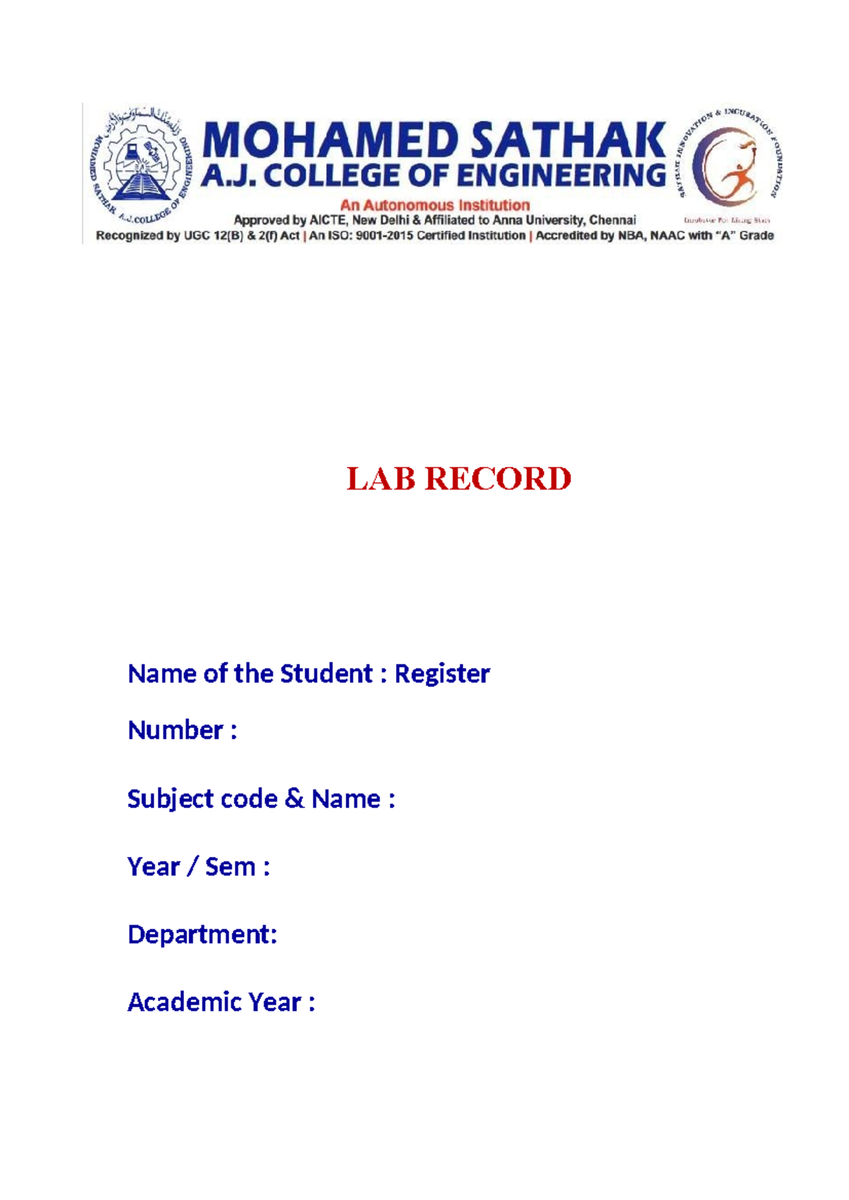 IT manual - first year lab maual for IT Essential Skill - LAB RECORD ...