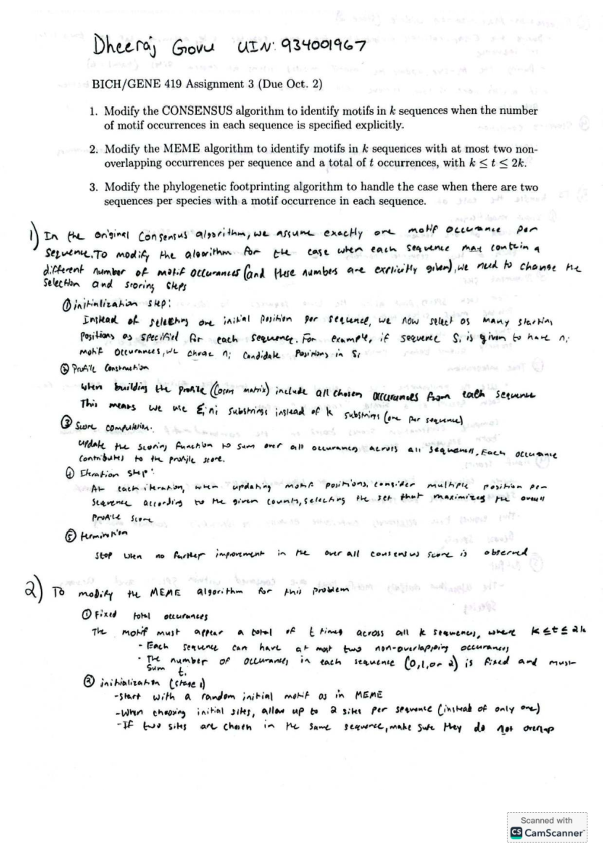 HW3 - Modifying Consensus and MEME Algorithms for Motif Identification ...