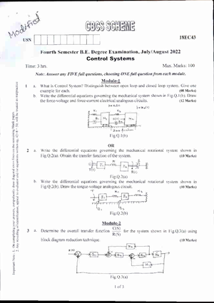 SCH 18EC43 - MQP - CBCS SCHEME USN 18EC43 Fourth Semester B. Degree Examination, 2023 Control ...