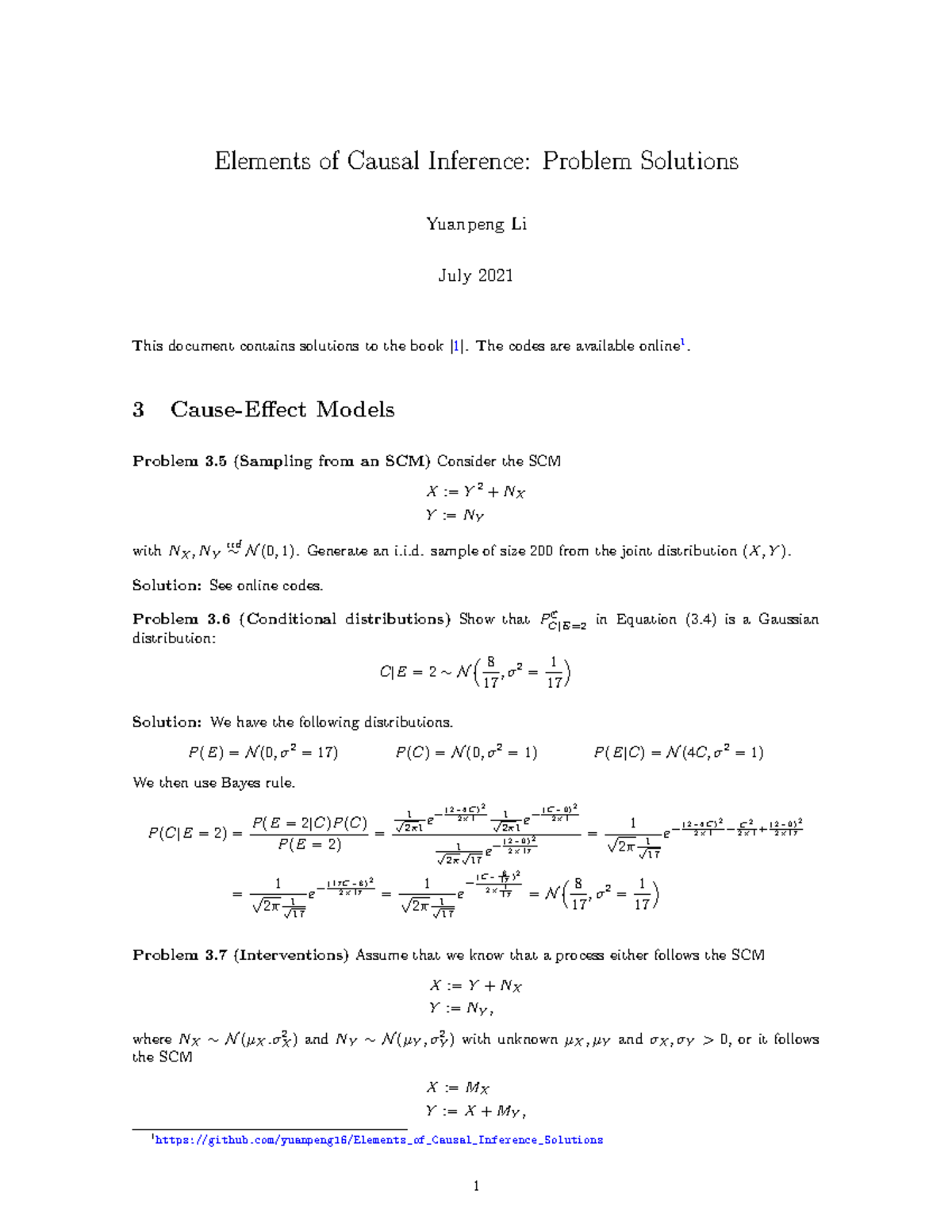 Causal Inference Problem Solutions and Detailed Explanations (CIP220 ...