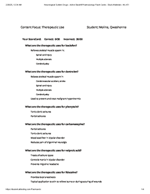 Gastrointestinal Pharmacology Study Materials - ATI Flash Cards ...