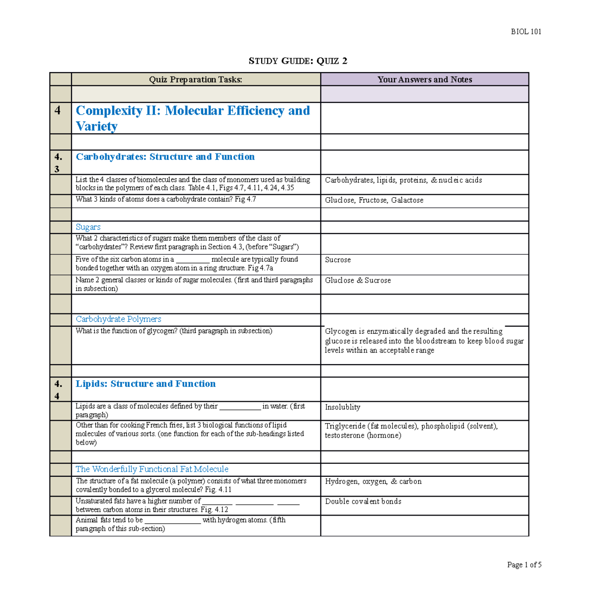 Study Guide Quiz 2(2) - STUDY GUIDE: QUIZ 2 Quiz Preparation Tasks ...
