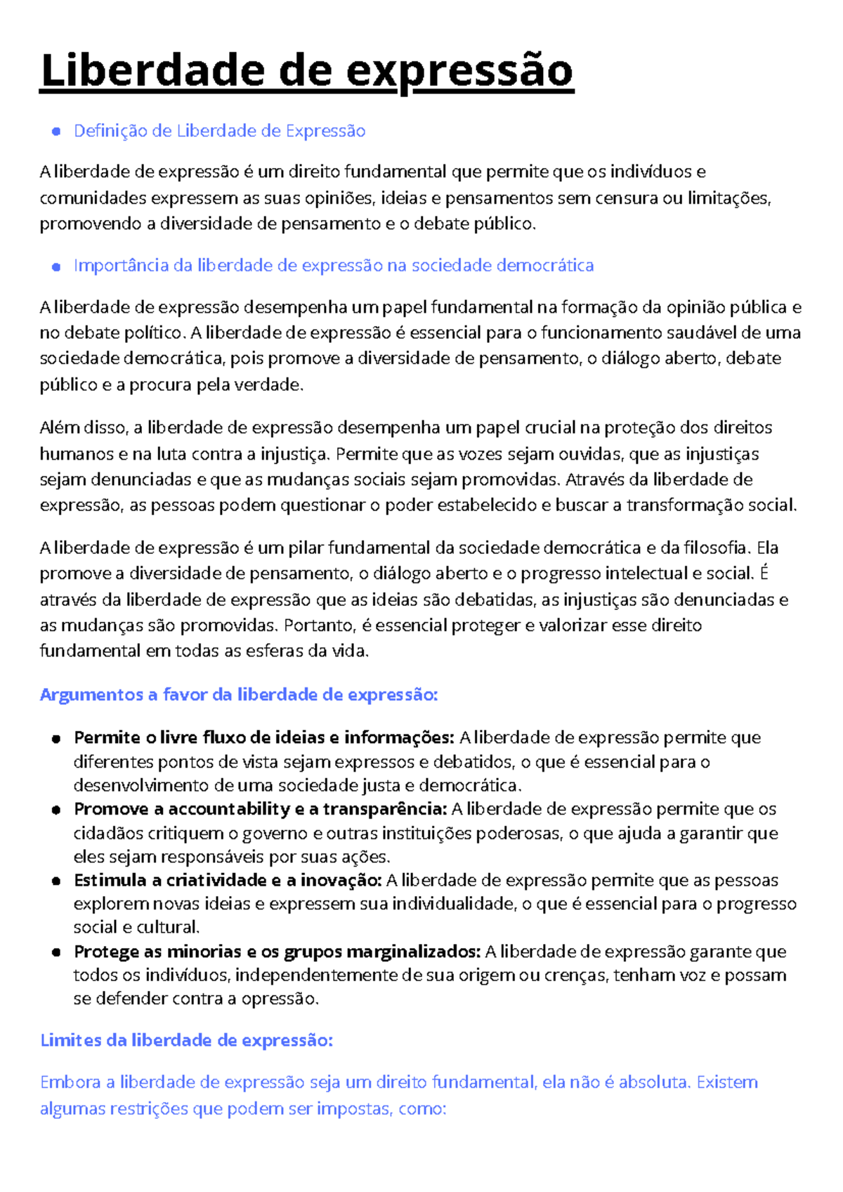 Liberdade de expressao - Liberdade de expressão A liberdade de ...
