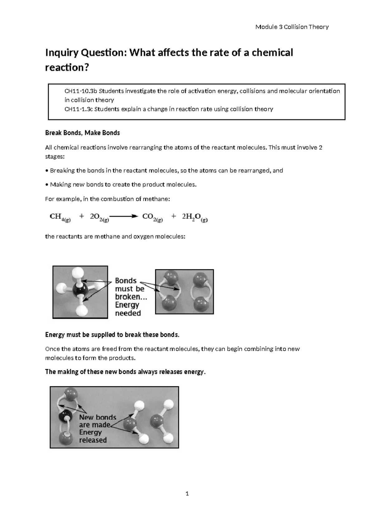 Module 3: Collision Theory and Factors Affecting Reaction Rates - Studocu