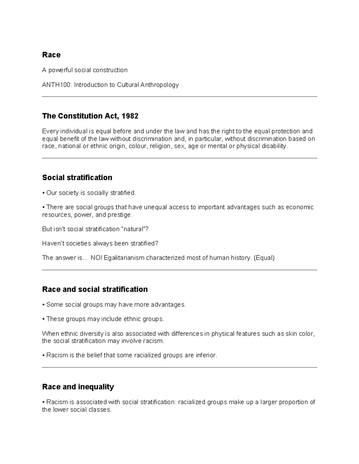Race: A Social Construct in ANTH100 - Cultural Anthropology Insights ...