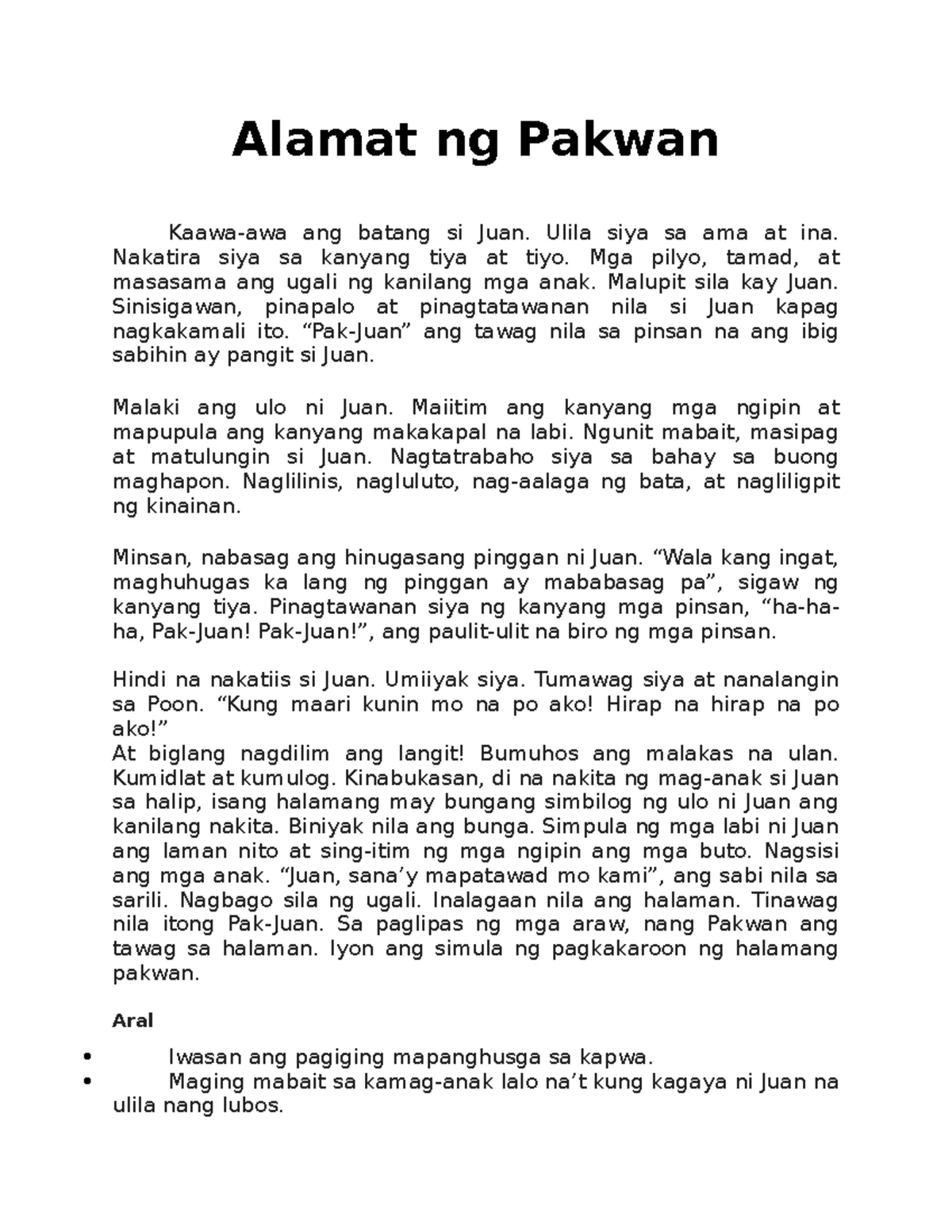 Banghay Aralin: Pamilya at mga Kasapi (AP1PA-IIa-3) Grade 1 - Studocu