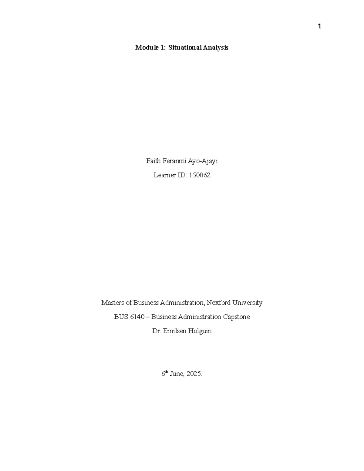BUS 6140 Module 1: Situational Analysis of Netflix's Business Strategy ...