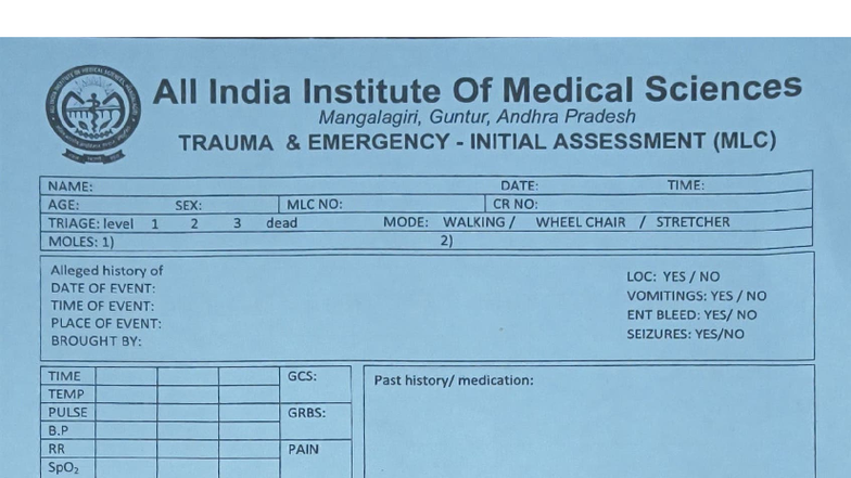 ER Blue Sheet MLC - Trauma Emergency Initial Assessment Guide - Studocu