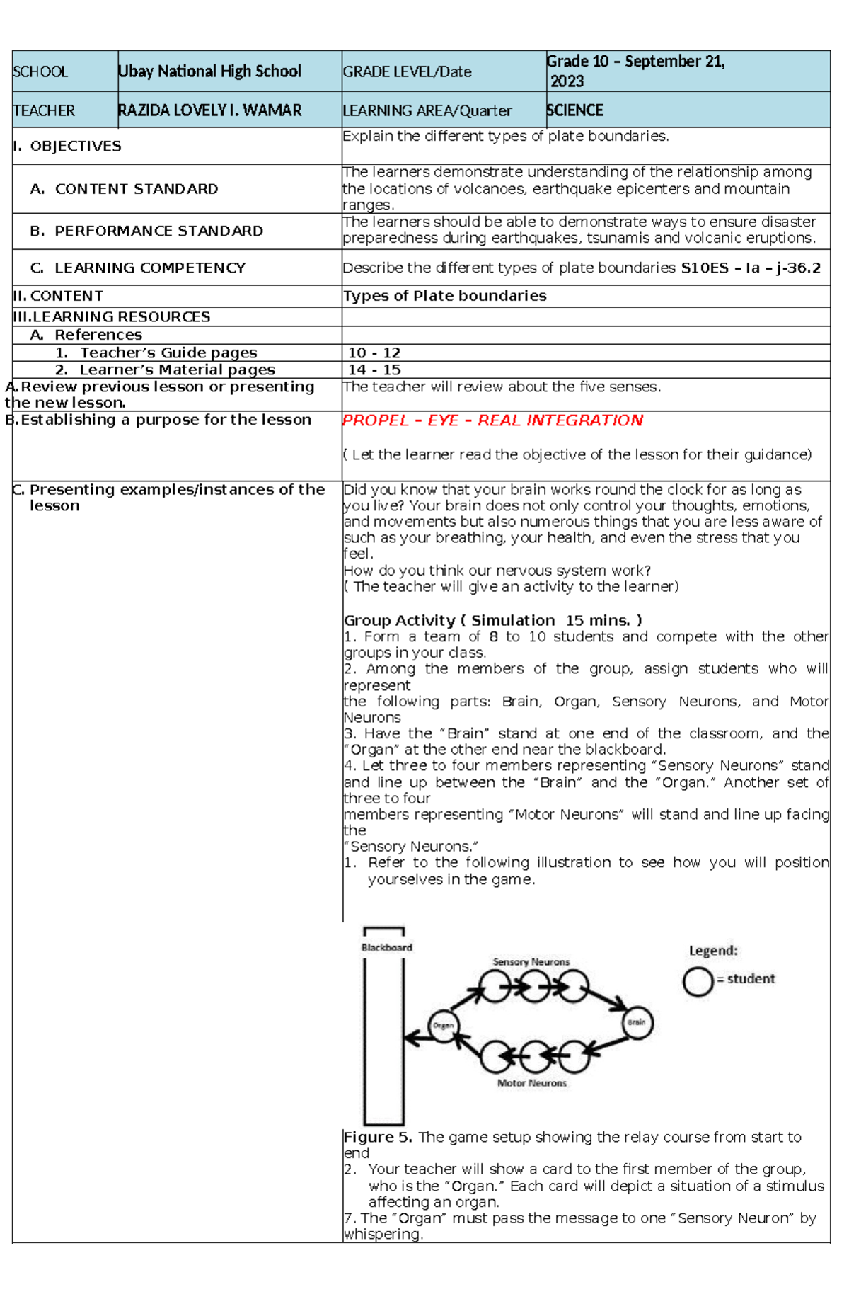 Lesson Exemplar-Science 10 Second Quarter 2023 for demo Inset - SCHOOL ...