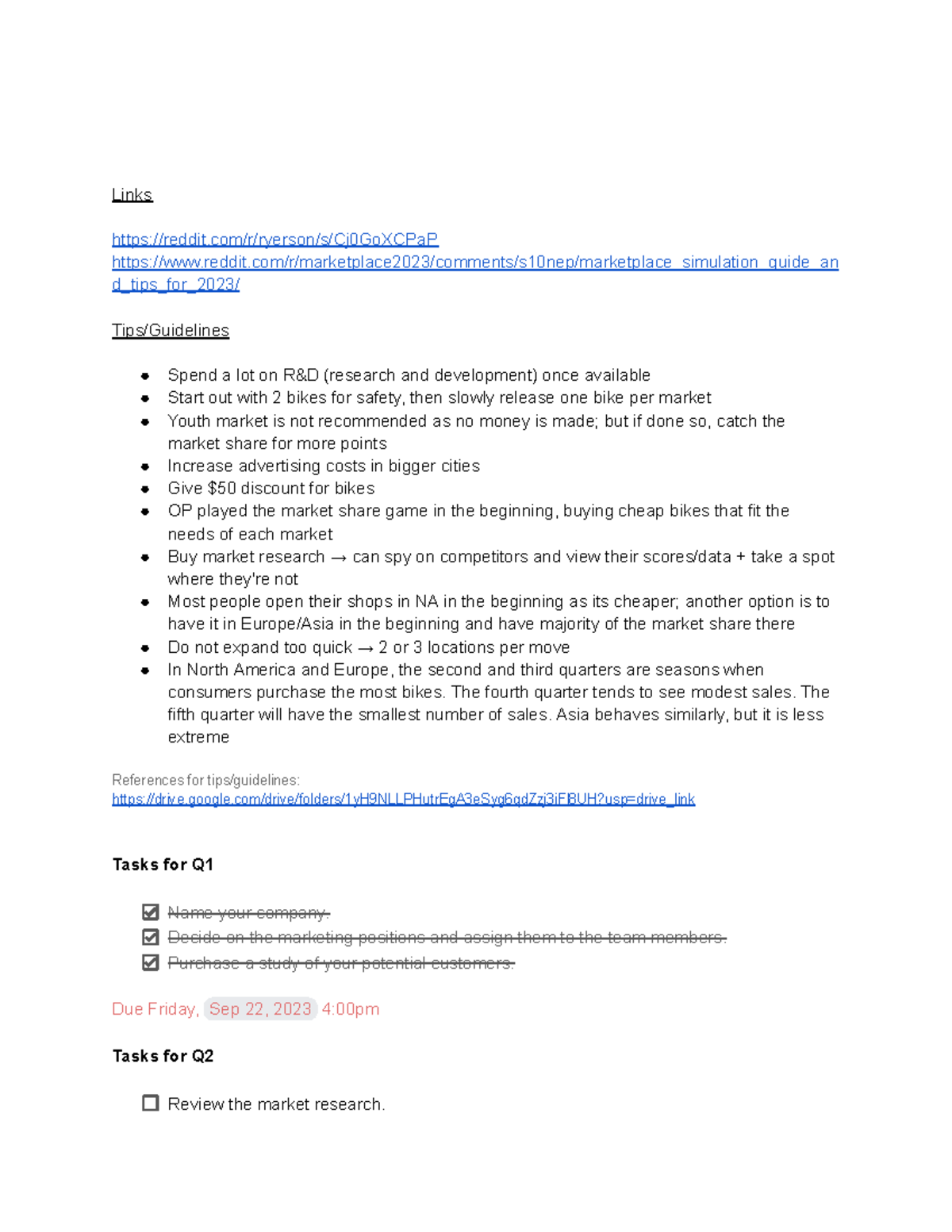 MKT 300 Marketplace Simulation Strategy Guide and Tips for 2023 - Studocu