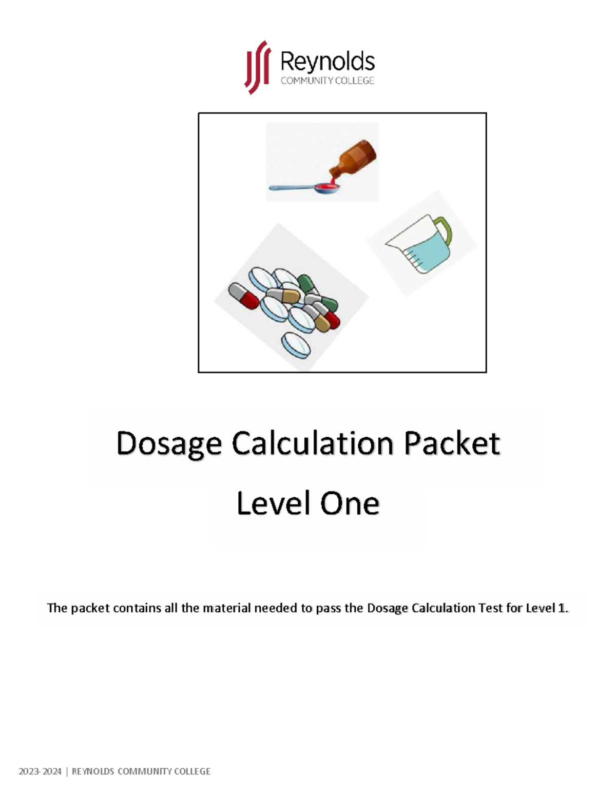 Dosage Calculation Packet Level 1: Essential Conversions & Practice ...
