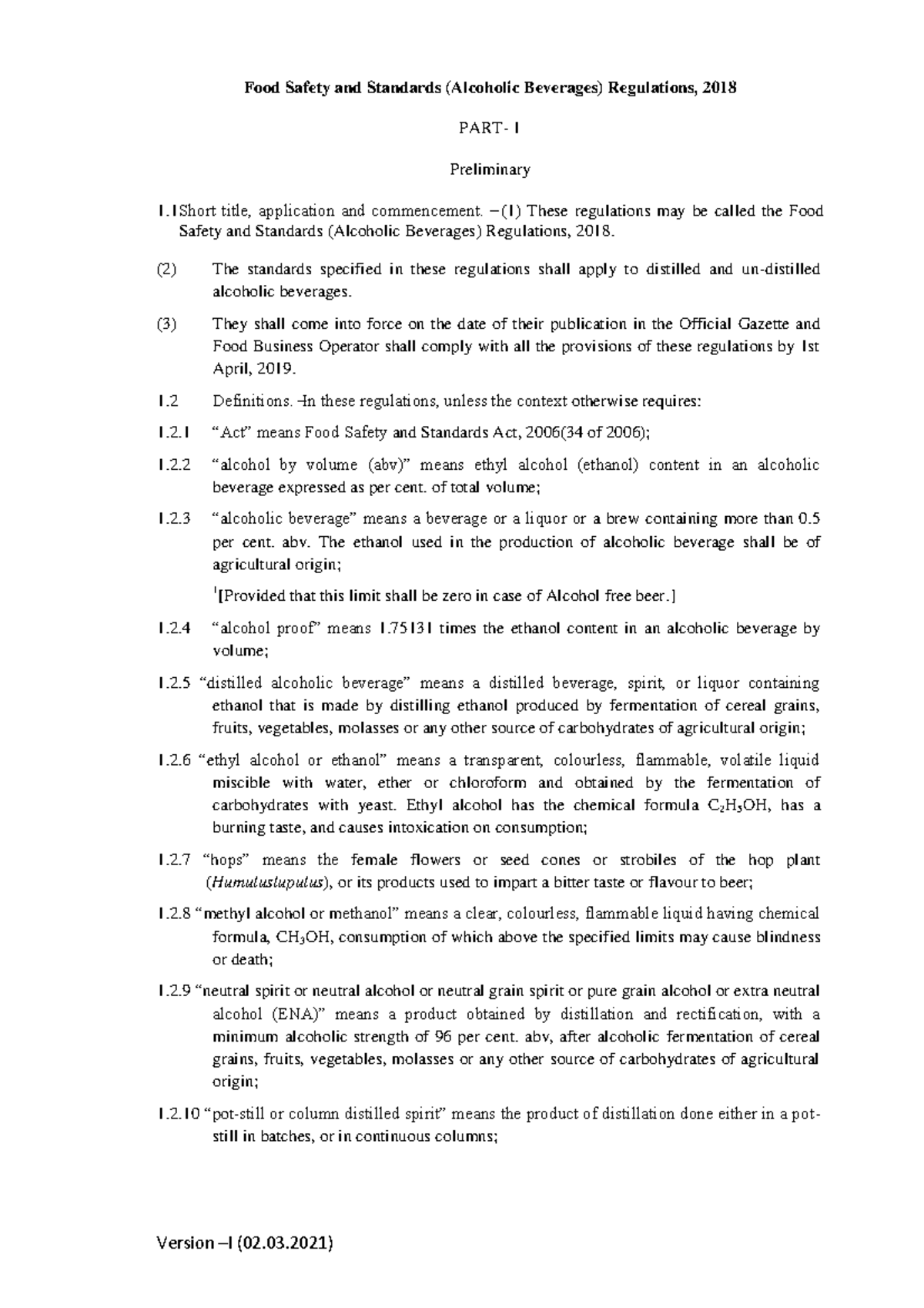 Compendium Alcoholic Beverages Regulations 04 03 2021 - Food Safety and ...