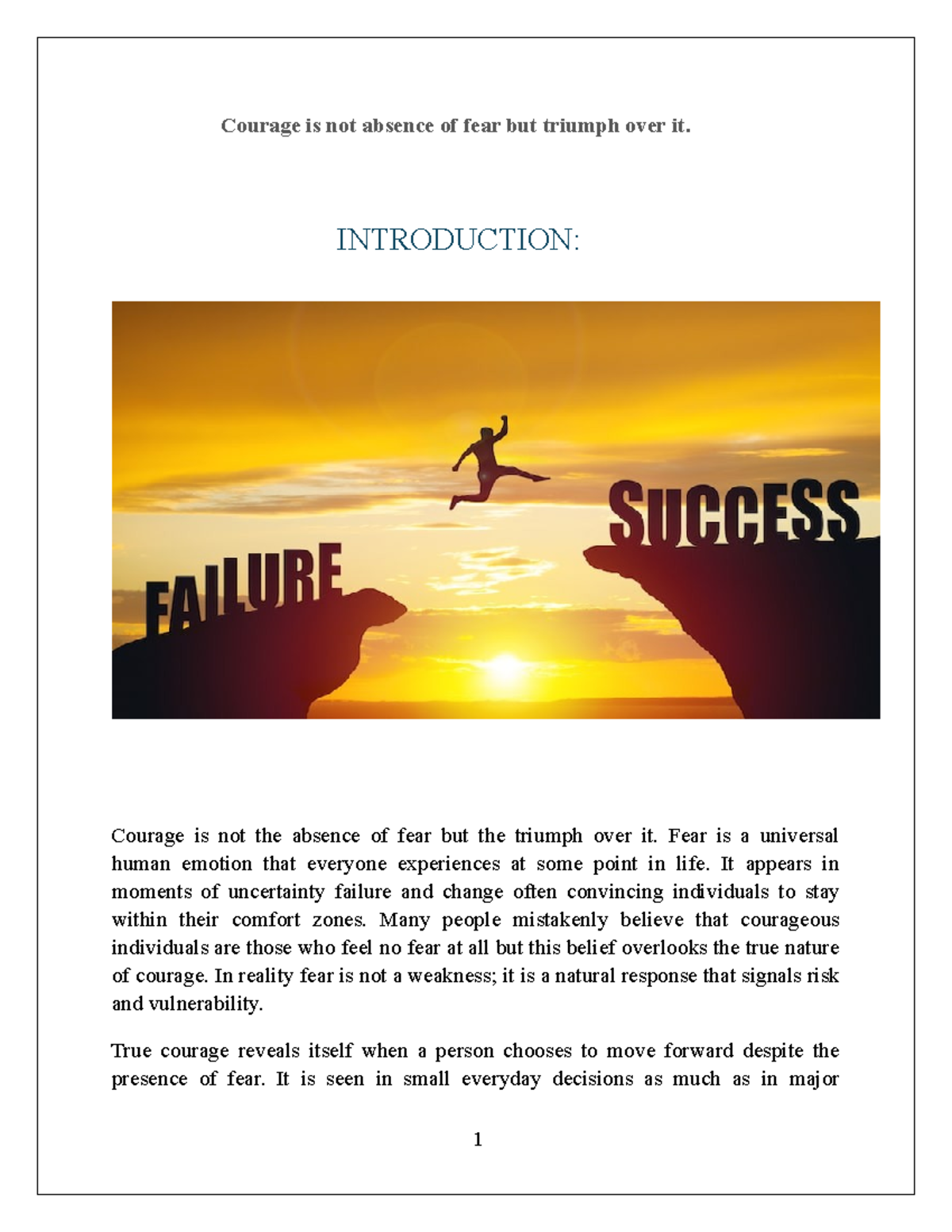 Courage Over Fear: Understanding and Overcoming Personal Limitations ...