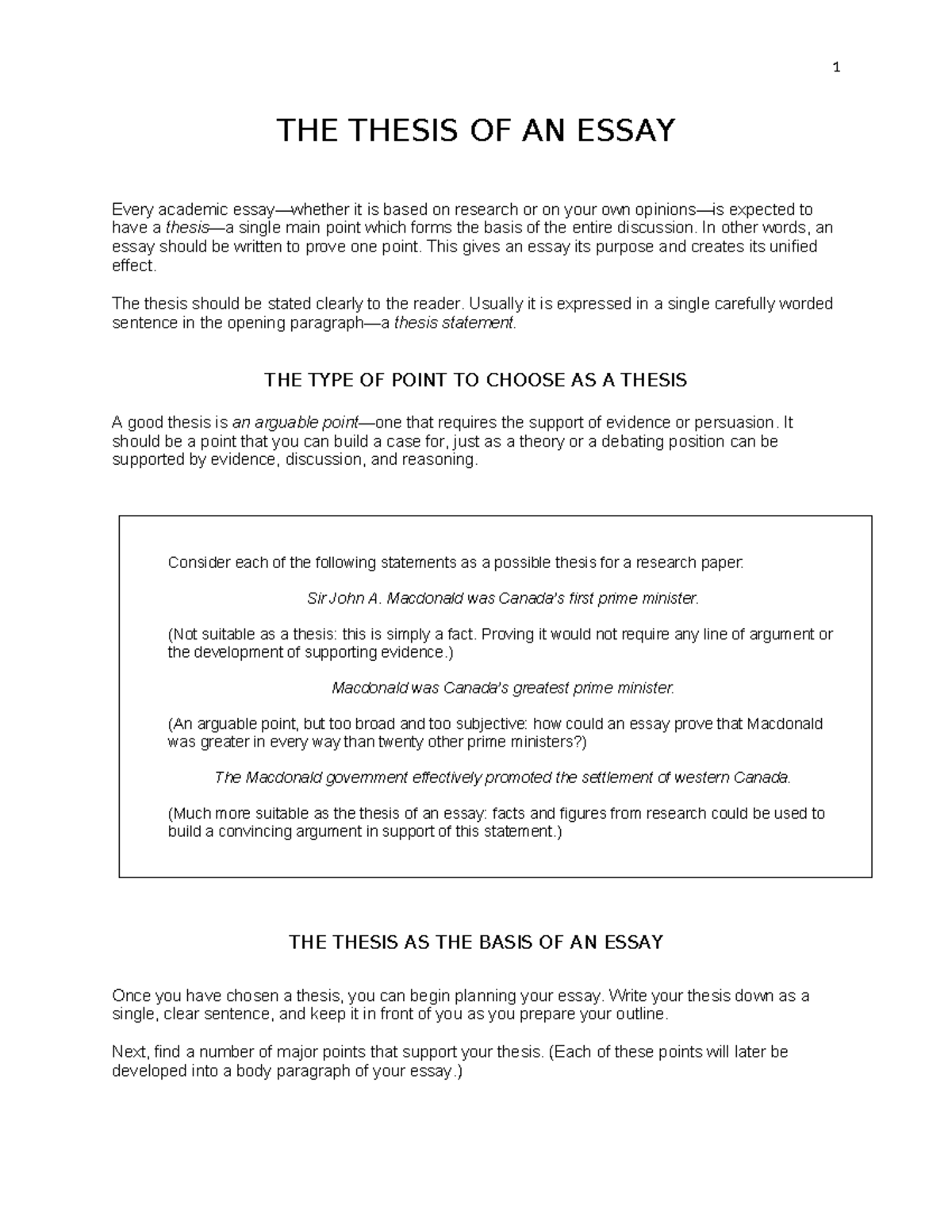 08 IS1 How to Craft an Effective Thesis Statement - Studocu