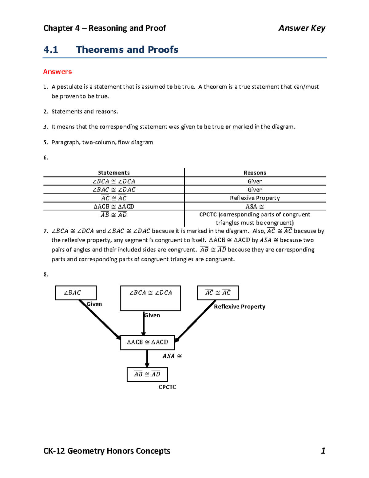 Answer Key CK-12 Geometry Honors Concepts Chapter 04 (Revised) - Studocu