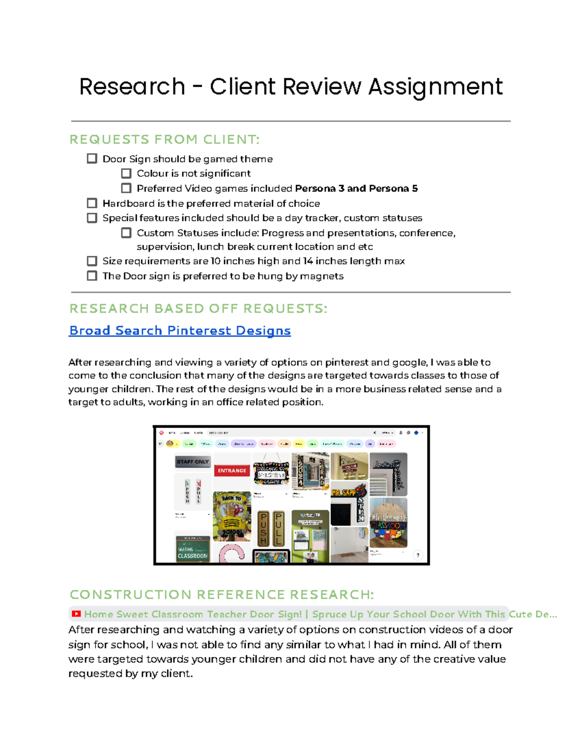 Research - Client Review Assignment - Shajith - Research - Client ...