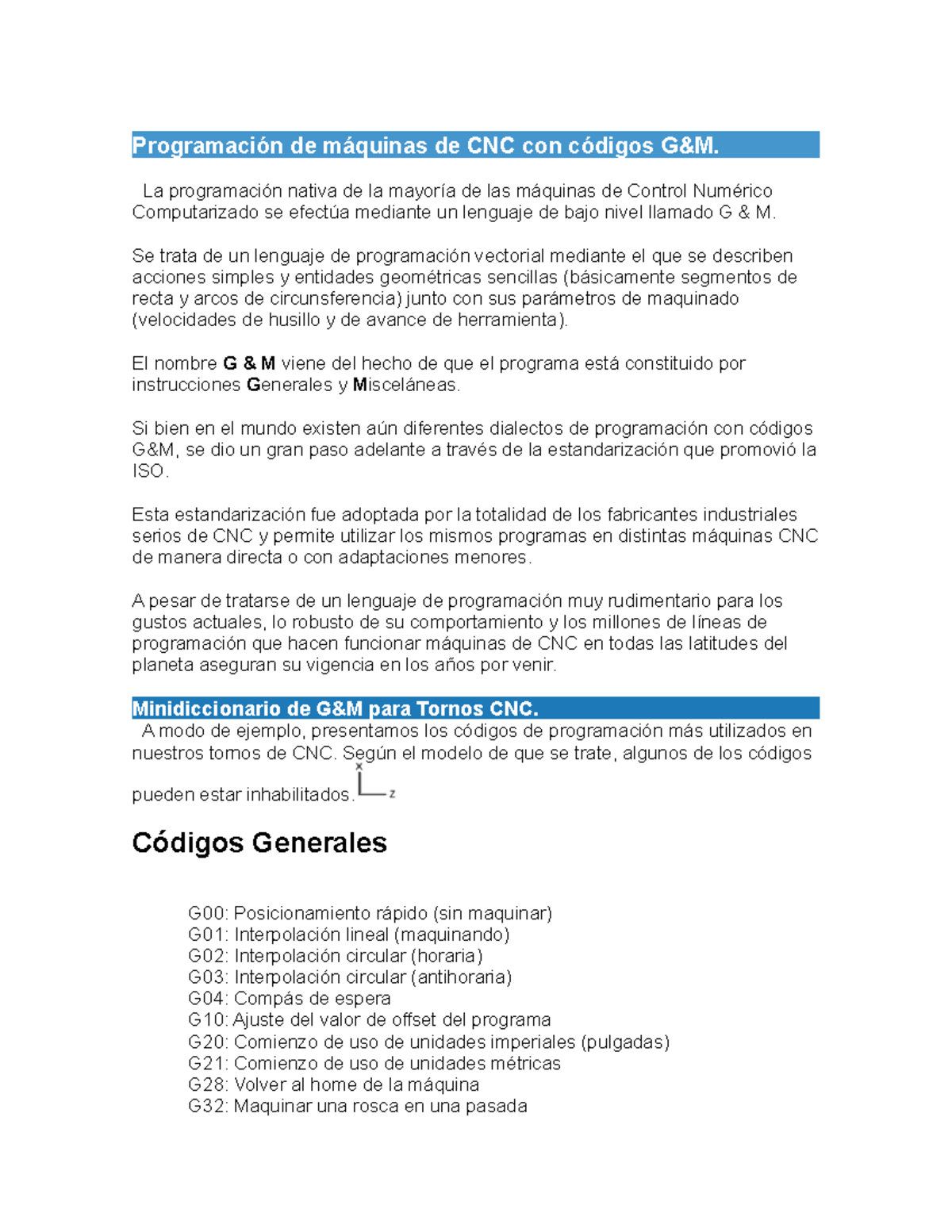 CNC códigos G y M - codigos - Programación de máquinas de CNC con ...