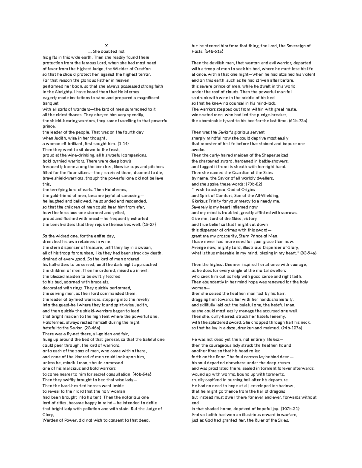 Judith: Courage and Triumph in Battle (Literature 201) - Studocu